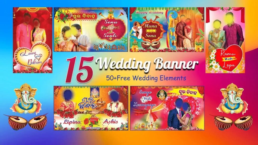 15 + odia Wedding Banner PSD Bundle - Graphicspoint | Best Digital ...